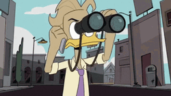 Fenton Crackshell Using Binoculars GIF | GIFDB.com