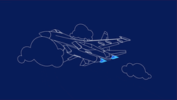 Fighter Jet Sketch Flying In Sky GIF | GIFDB.com