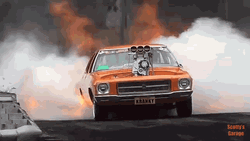 Fire Car Tires Burnout Scotty’s Garage GIF | GIFDB.com