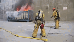 Fireman Dumpster Fire GIF | GIFDB.com