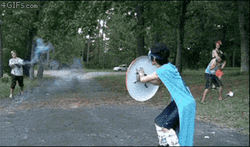 Fireworks Fail Captain America Wannabe GIF | GIFDB.com