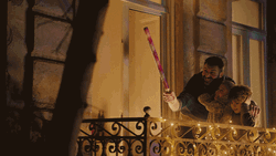 Fireworks Fail Father Daughter Balcony GIF | GIFDB.com