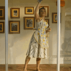 Florence Pugh Cleaning Window Alice Chambers GIF | GIFDB.com