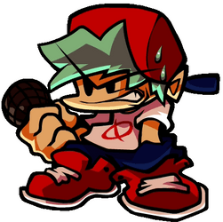 Fnf Boyfriend Dark Color Grinning But Worried GIF | GIFDB.com