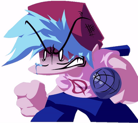 Fnf Boyfriend Holding Mic While Crying GIF | GIFDB.com