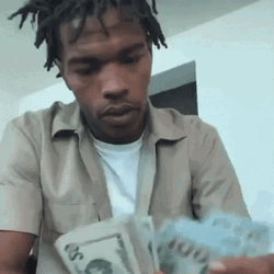 Focused Lil Baby Counting Money GIF | GIFDB.com