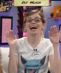 Four Eyed Smiley Girl Waving Hello Meme GIF | GIFDB.com