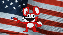 Fox Waving American Flag GIF | GIFDB.com