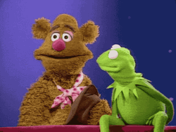 Fozzie Bear Kermit Hair Flip GIF | GIFDB.com