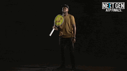 Francis Tiafoe Playing With His Racket GIF | GIFDB.com