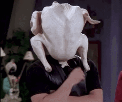 Friends Thanksgiving Turkey Head Thinking GIF | GIFDB.com