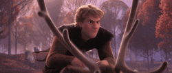 Frozen Kristoff On Speeding Moose Sven GIF | GIFDB.com