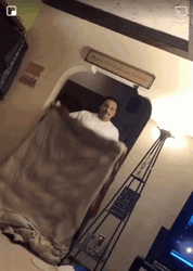 Funny Blanket Disappearing Trick Fail GIF | GIFDB.com