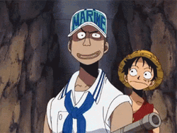Funny Bye One Piece Luffy And Guy Anime GIF | GIFDB.com