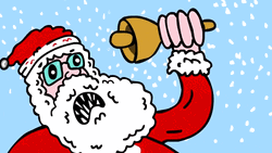 Funny Cartoon Santa Claus Panicking GIF | GIFDB.com