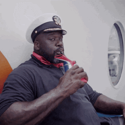 Funny Cruise Shaq Sipping Drink GIF | GIFDB.com