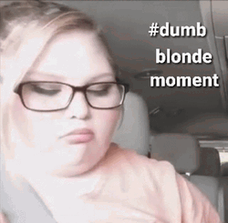 Funny Dumb Blonde Moment In Car GIF | GIFDB.com