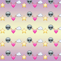 Funny Emoji Alien Heart Rolling Down GIF | GIFDB.com