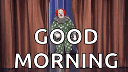 Funny Good Morning Wednesday Clown GIF | GIFDB.com