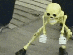 Funny Halloween Small Skeleton Dancing GIF | GIFDB.com