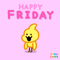 Funny Happy Friday Cute Dinosaur Sticker GIF | GIFDB.com