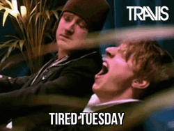 Funny Happy Tuesday Tired Travis Yawning GIF | GIFDB.com