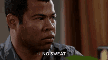 Funny Meme Key And Peele Sweating Stare No Sweat GIF | GIFDB.com