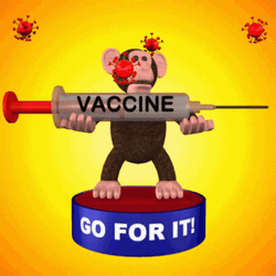 Funny Monkey Vaccine Go For It GIF | GIFDB.com