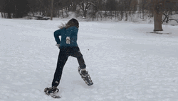 Funny Running Girl In The Snow GIF | GIFDB.com
