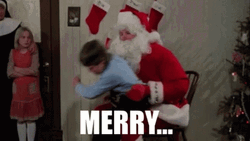 Funny Santa Knocked Down GIF | GIFDB.com
