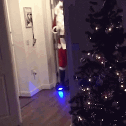 Funny Santa In Hoverboard Falling GIF | GIFDB.com