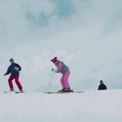 Funny Scared Skiing Winter GIF | GIFDB.com