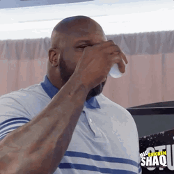 Funny Shaquille O'neal Drinking Water GIF | GIFDB.com