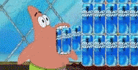 Funny Spongebob Patrick Drinking Beer GIF | GIFDB.com