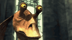 Funny Star Wars Character Jar Jar Binks Reaction GIF | GIFDB.com
