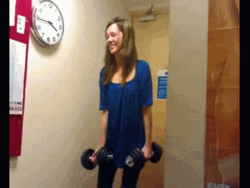 Funny Weak Girl Can't Lift GIF | GIFDB.com