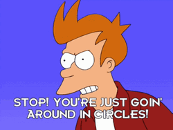 Furturama Series Philip Fry Going Around Circles GIF | GIFDB.com