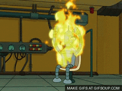 Futurama Robot On Fire GIF | GIFDB.com