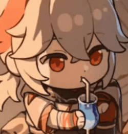 Genshin Kazuha Sipping Juice GIF | GIFDB.com