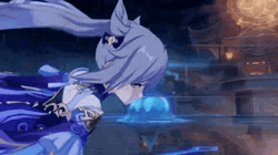 Genshin Impact Keqing Vs. Fatui GIF | GIFDB.com