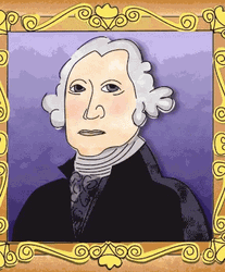 George Washington Blowing Kisses Moving Sketch GIF | GIFDB.com