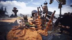 Geralt Monster Hunter Funny Eating GIF | GIFDB.com