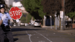 Get Over Here Cop Stop Sign GIF | GIFDB.com