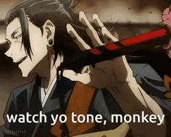 Geto Suguru Watch Yo Tone Monkey GIF | GIFDB.com