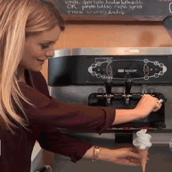 Getting Vanilla Ice Cream In The Machine GIF | GIFDB.com