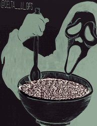 Ghost Face Food Bowl GIF | GIFDB.com