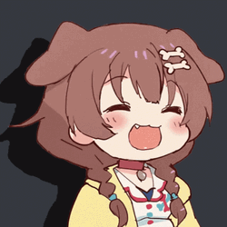 Giggling Chibi Inugami Laugh GIF | GIFDB.com