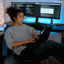 Coding Girl Animation GIF | GIFDB.com
