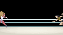 Girl Fight Ring Battle Animation GIF | GIFDB.com