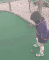 Girl Golf Swing And A Miss GIF | GIFDB.com